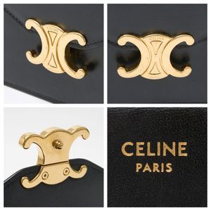 Celine | Bags | Celine Chain Wallet Calfskin Leather Black | Poshmark